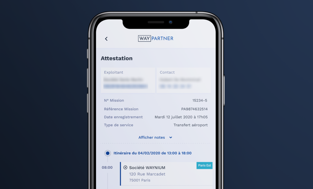 Mobile application for VTC drivers - WAY-Plan